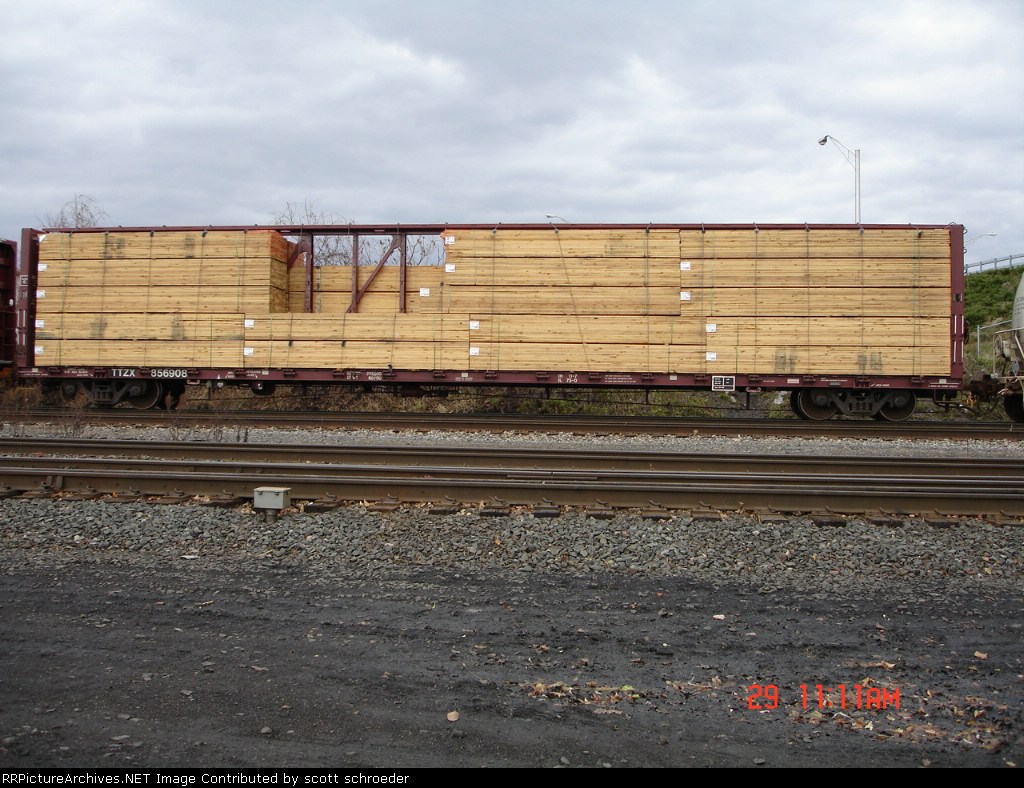 TTZX 856908 Centerbeam Flatcar WB